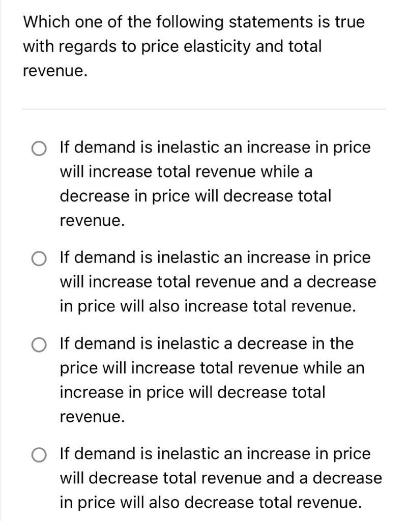 Solved Which one of the following statements is true with | Chegg.com