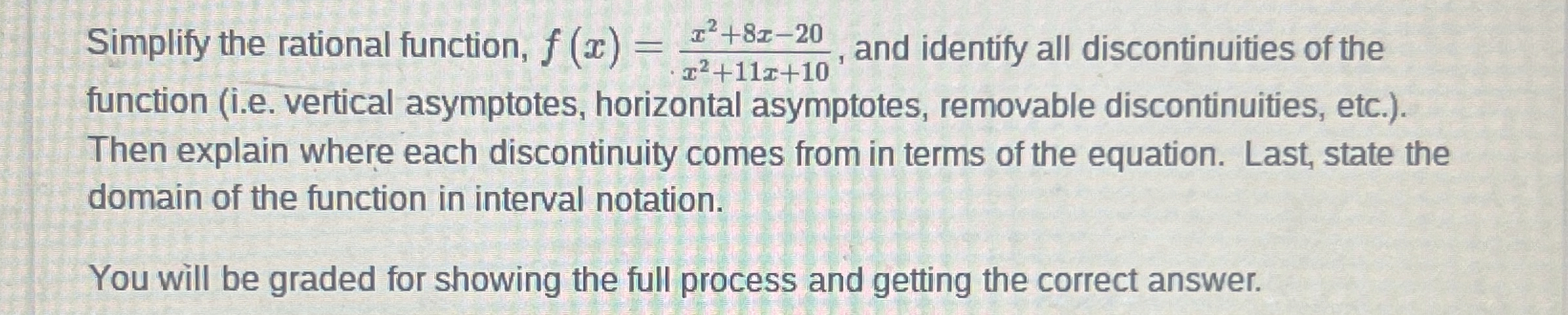 Solved Simplify The Rational Function