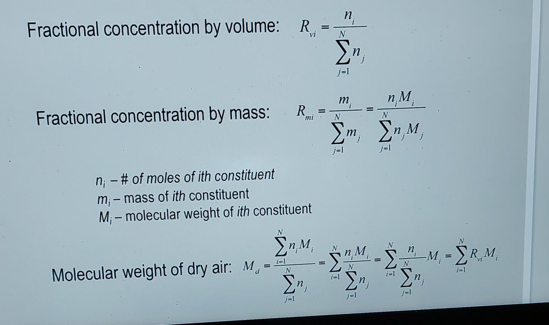 Solved 5. Calculate the molecular weight of dry air (the gas | Chegg.com