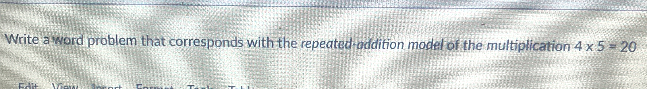 Solved Write a word problem that corresponds with the | Chegg.com