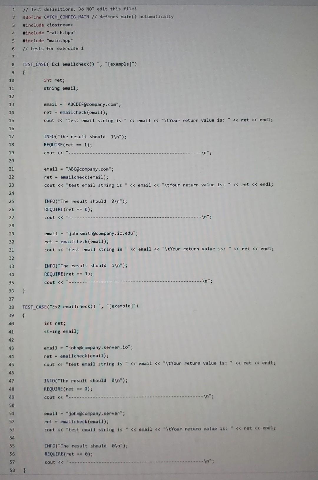 Solved Validate the email account We will make a program | Chegg.com