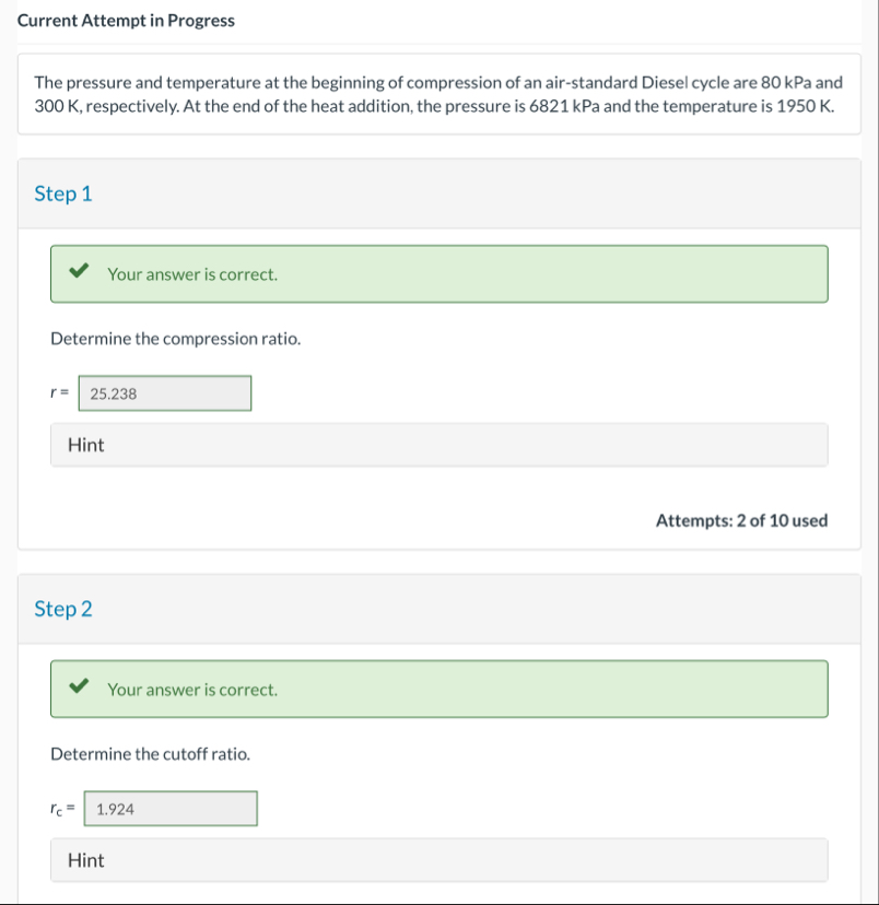 Solved Current Attempt in ProgressThe pressure and | Chegg.com
