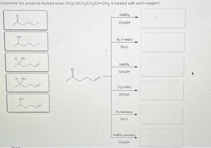 Solved Determine the products formed when CH3COCH2CH2CH=CH2 | Chegg.com