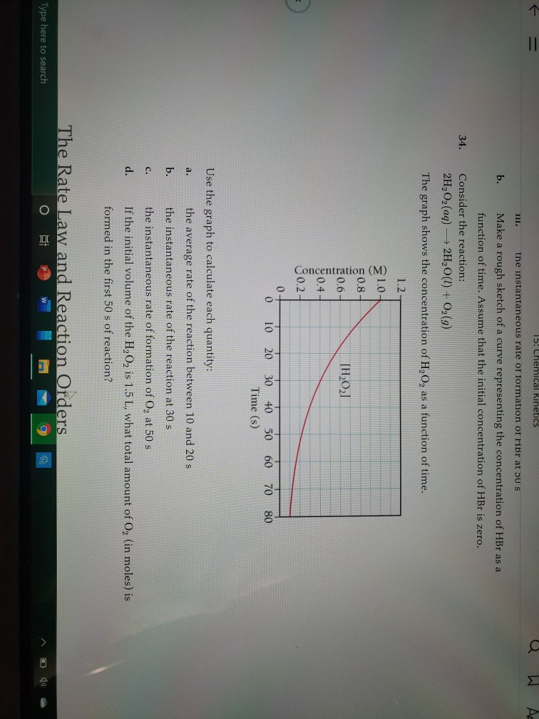 Solved 15: Chemical Kinetics W AN 111. the instantaneous | Chegg.com