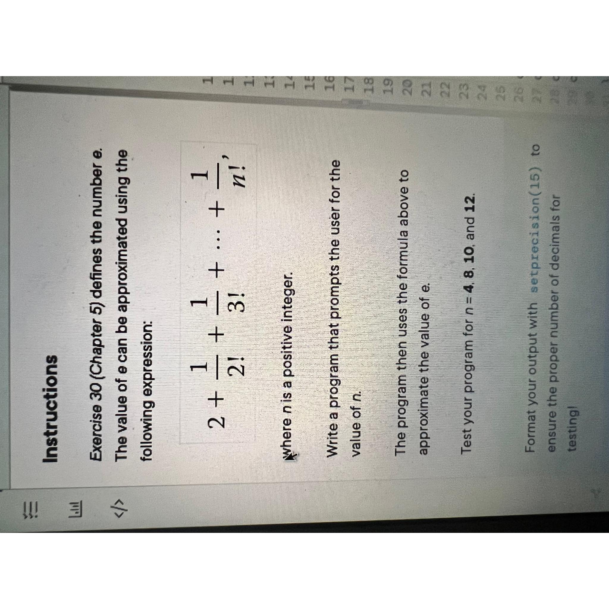 Solved InstructionsExercise 30 (Chapter 5) ﻿defines the | Chegg.com