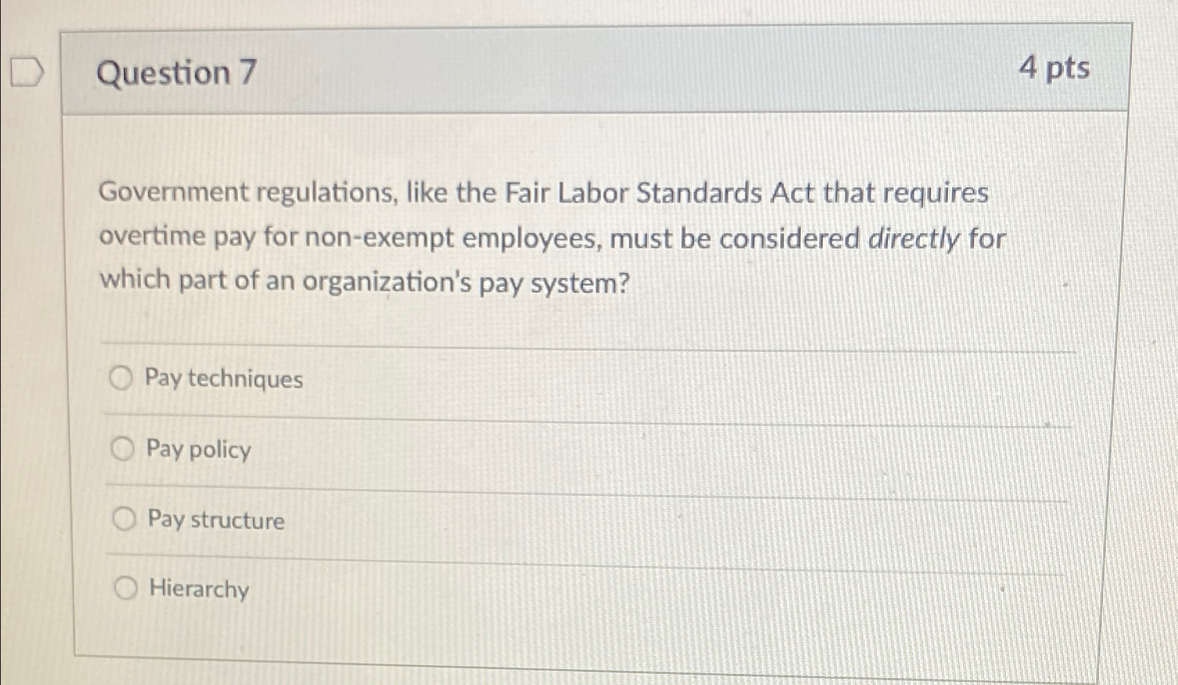 Solved Question 74 ﻿ptsGovernment regulations, like the Fair | Chegg.com