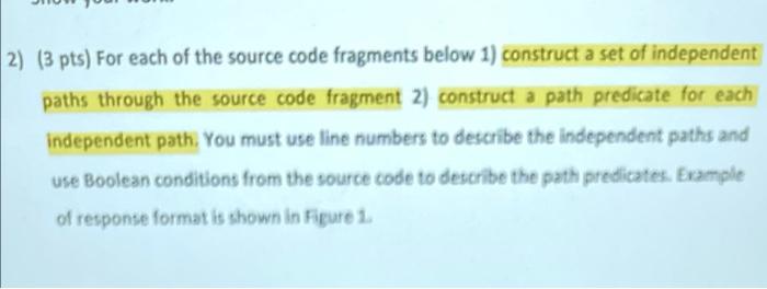 Solved 2) (3 pts) For each of the source code fragments | Chegg.com