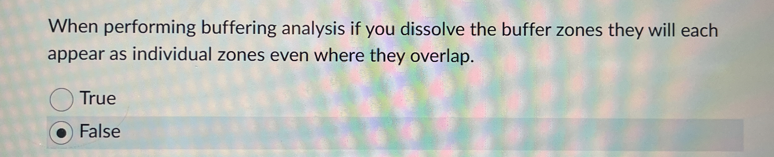 Solved When performing buffering analysis if you dissolve | Chegg.com