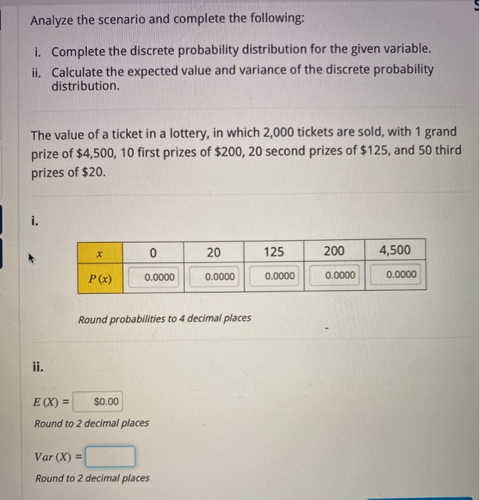 Solved Analyze the scenario and complete the following: i. | Chegg.com
