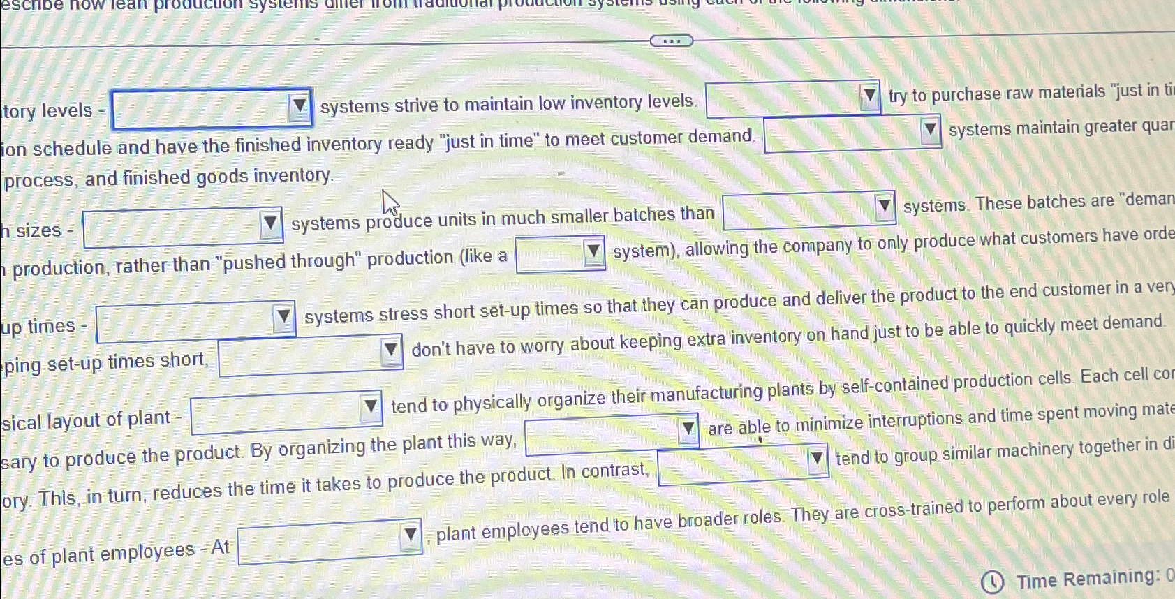 Solved tory levels systems strive to maintain low inventory | Chegg.com