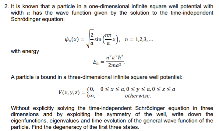 Solved 2. It is known that a particle in a one-dimensional | Chegg.com