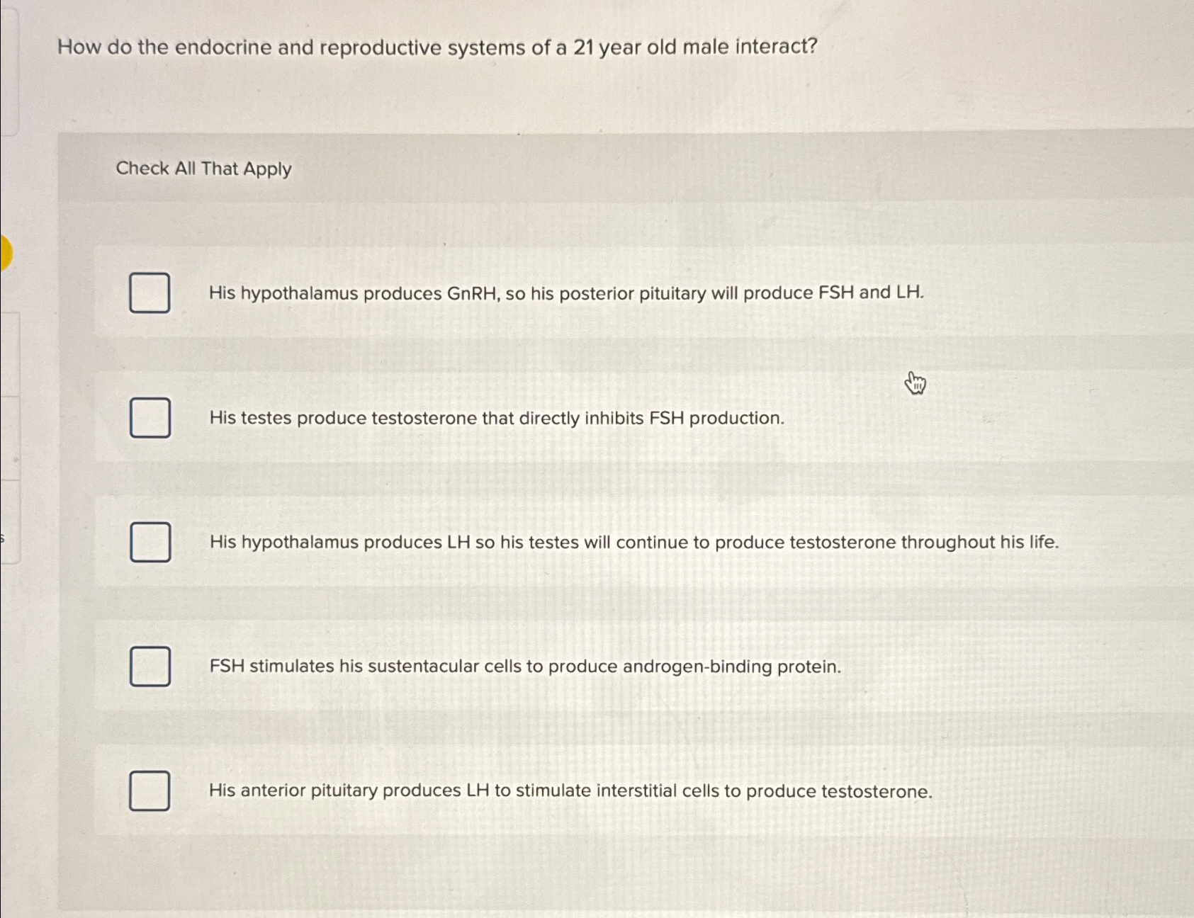 Solved How do the endocrine and reproductive systems of a 21 | Chegg.com