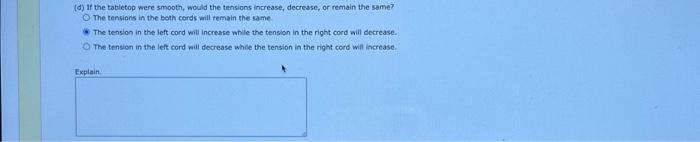 Solved three objects are connected on the table as shown | Chegg.com
