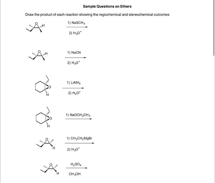 Solved Draw the product of each reaction showing the | Chegg.com