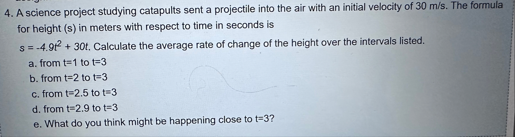 Solved A science project studying catapults sent a | Chegg.com