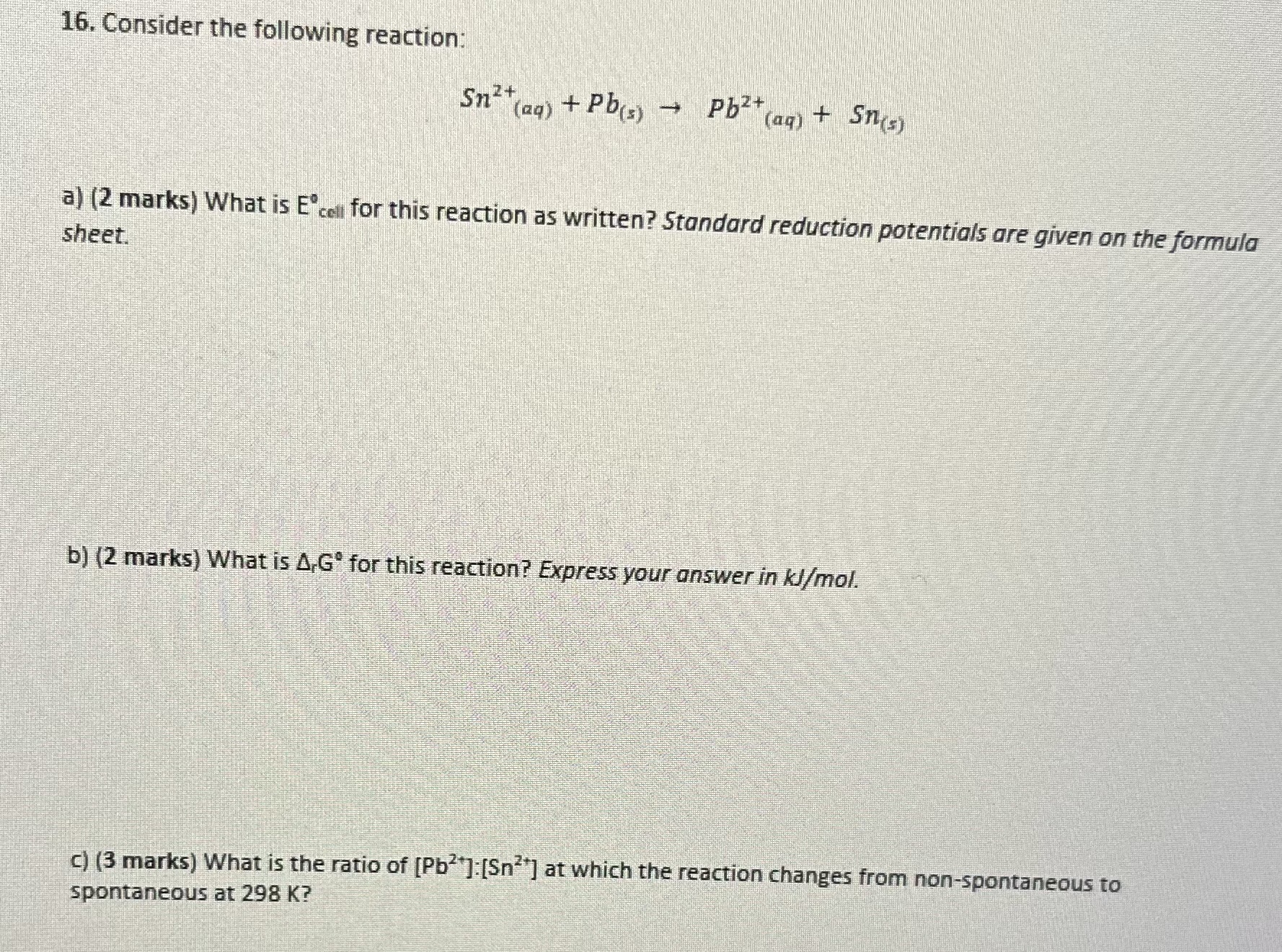 Solved Consider the following | Chegg.com
