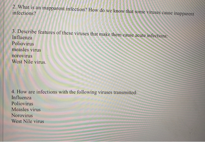 Solved 2. What is an inapparent infection? How do we know | Chegg.com