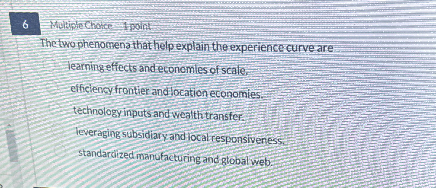 Solved 6Multiple Choice 1 ﻿pointThe two phenomena that help | Chegg.com