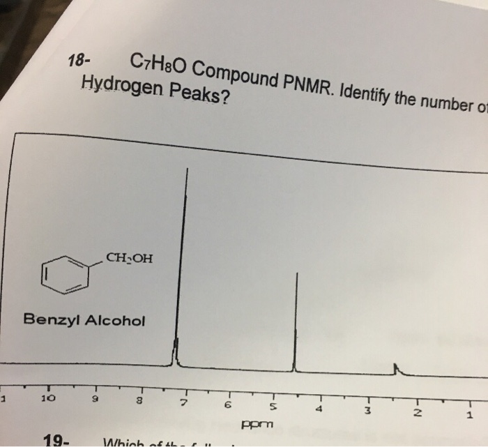 Solved 18- C7H80 Compound PNMR. Identify the number o | Chegg.com