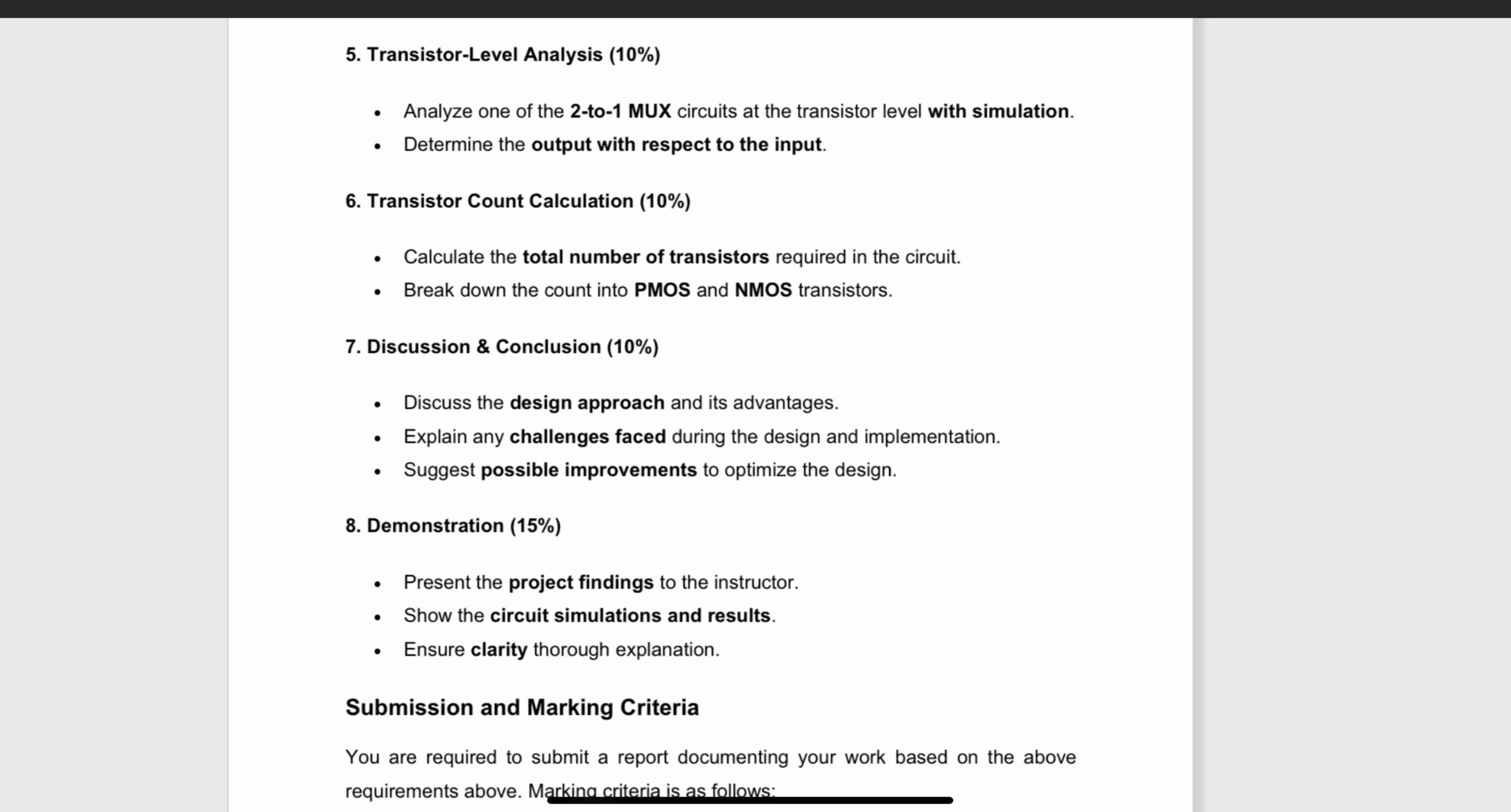 Solved 5. ﻿Transistor-Level Analysis (10\%) - ﻿Analyze one | Chegg.com