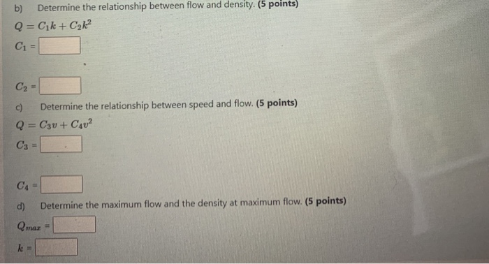 Solved 2. Modified Greenshields model describes the | Chegg.com