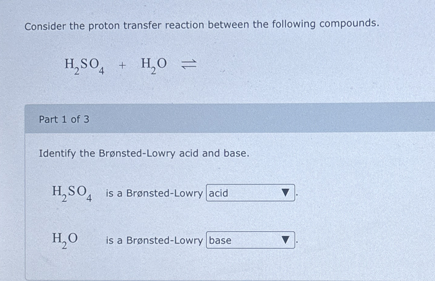 Solved Consider the proton transfer reaction between the | Chegg.com