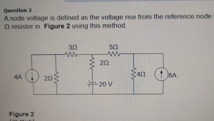 Solved A node voltage is defined as the voltage rise from | Chegg.com