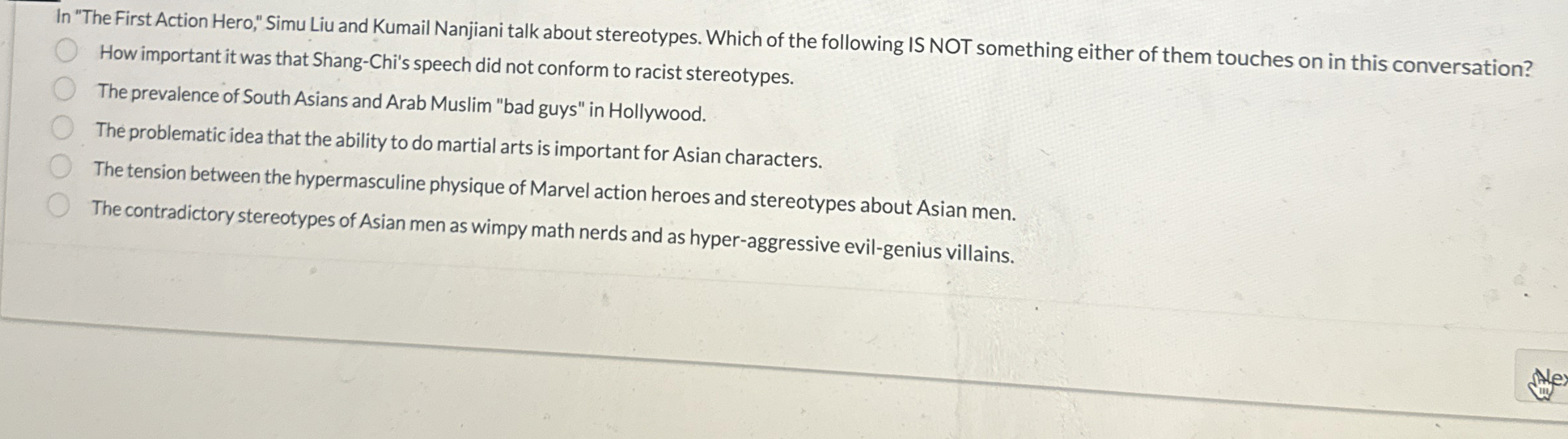 Solved In "The First Action Hero," Simu Liu and Kumail | Chegg.com