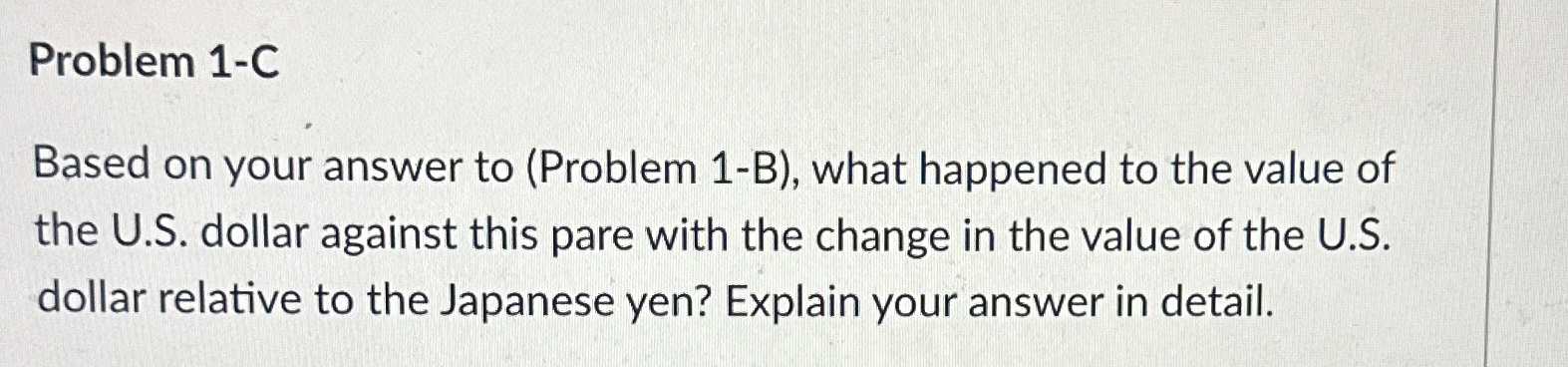 Solved Problem 1-CBased on your answer to (Problem 1-B), | Chegg.com