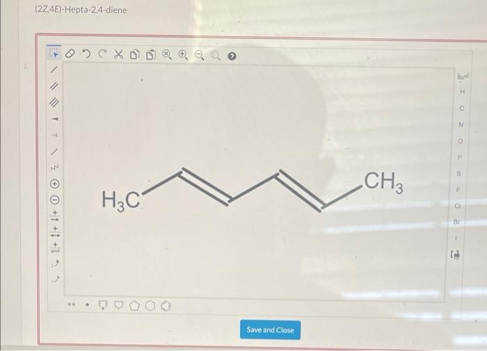 Solved (2Z,4E)-Hepta-2,4-diene 11 PRE **** NN OCX D H₂C ww . | Chegg.com
