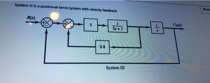 Solved System III is a positional servo system with velocity | Chegg.com