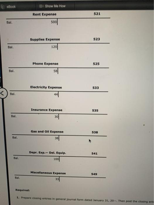 Solved Closing Entries (Net Loss) Use the following partial | Chegg.com