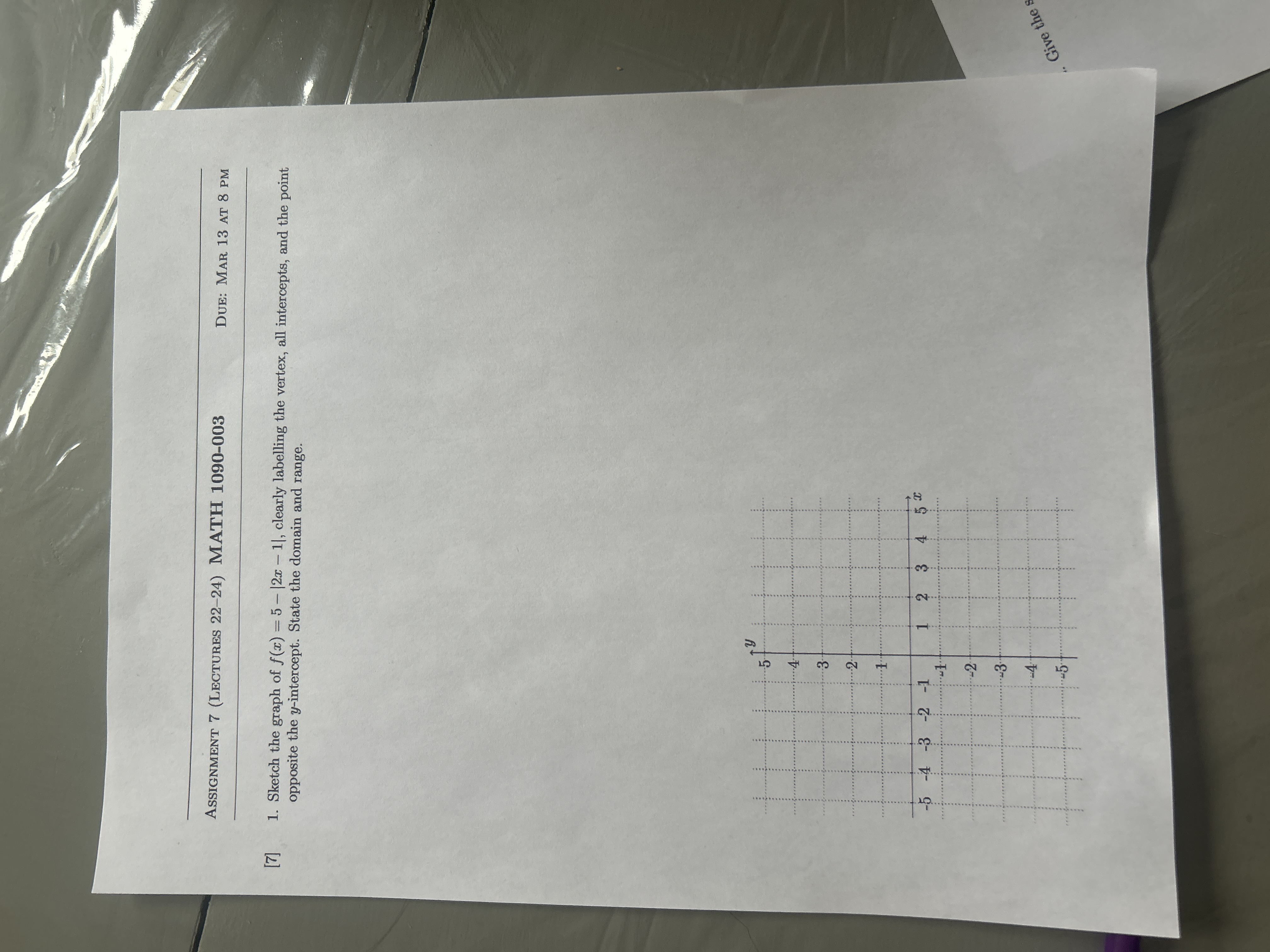 Solved Sketch the graph of f(x)=5-|2x-1|, ﻿clearly labelling | Chegg.com