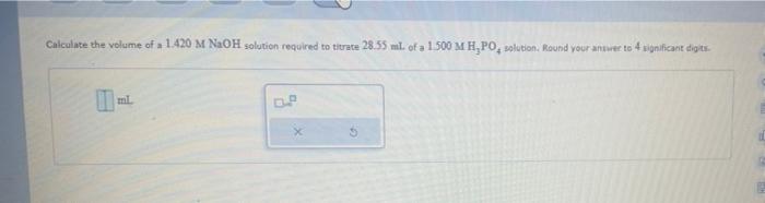 Solved Calculate the volume of a 1.420 M NaOH solution | Chegg.com