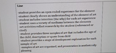 Solved Line-student provides an open ended experience for | Chegg.com