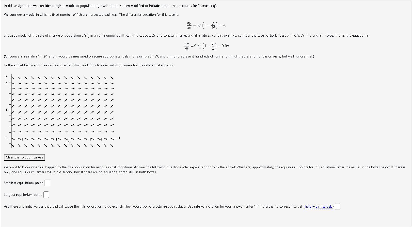 Solved only one equilibrium, enter DNE in the second box. If | Chegg.com