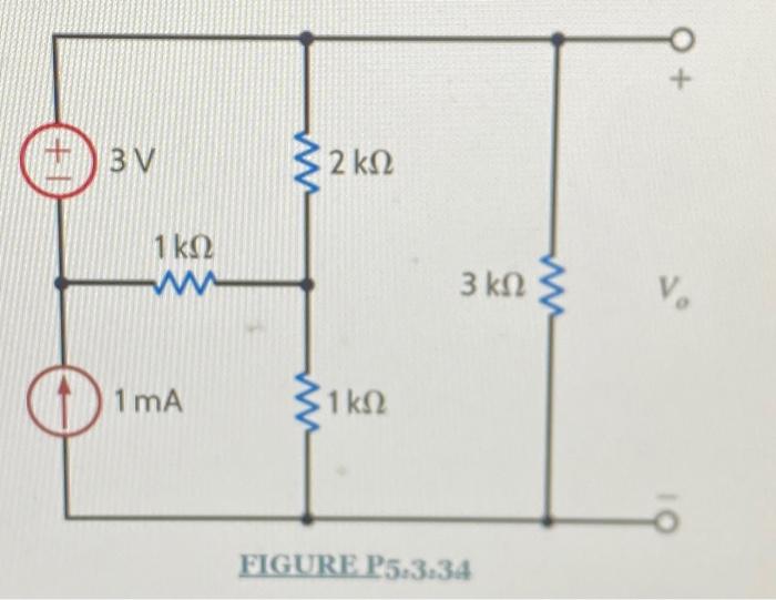 Solved Find Vo in the network in the figure below using | Chegg.com