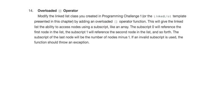 Solved c++ please question # 14 chapter 18 from the book | Chegg.com