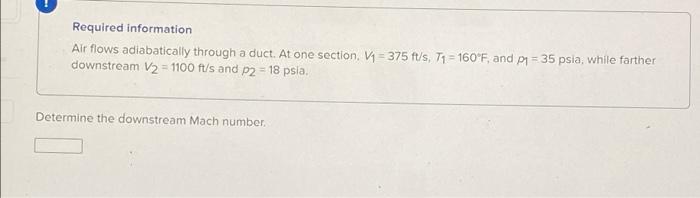 Solved Required information Alt flows adiabatically through | Chegg.com