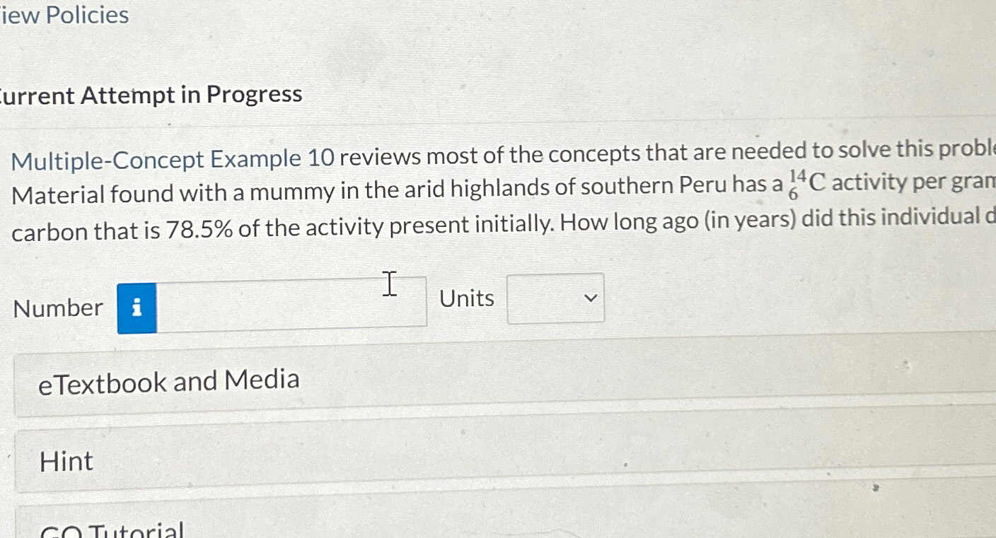 Solved iew Policiesurrent Attempt in | Chegg.com