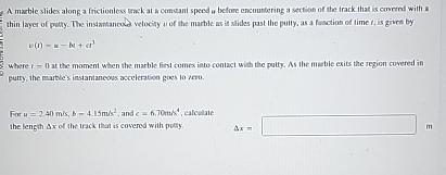Solved v(n)=w-b+a3Whare - ﻿that the moment when the marble | Chegg.com