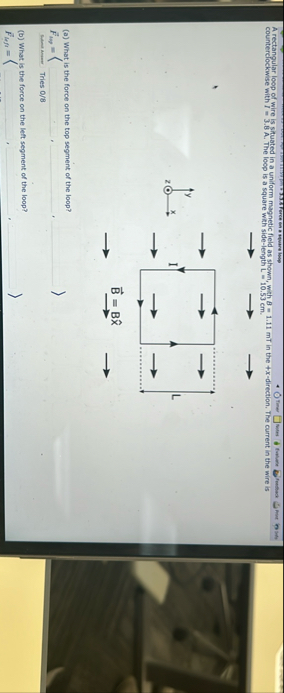 Solved A rectangular loop of wire is stuated in a uniform | Chegg.com