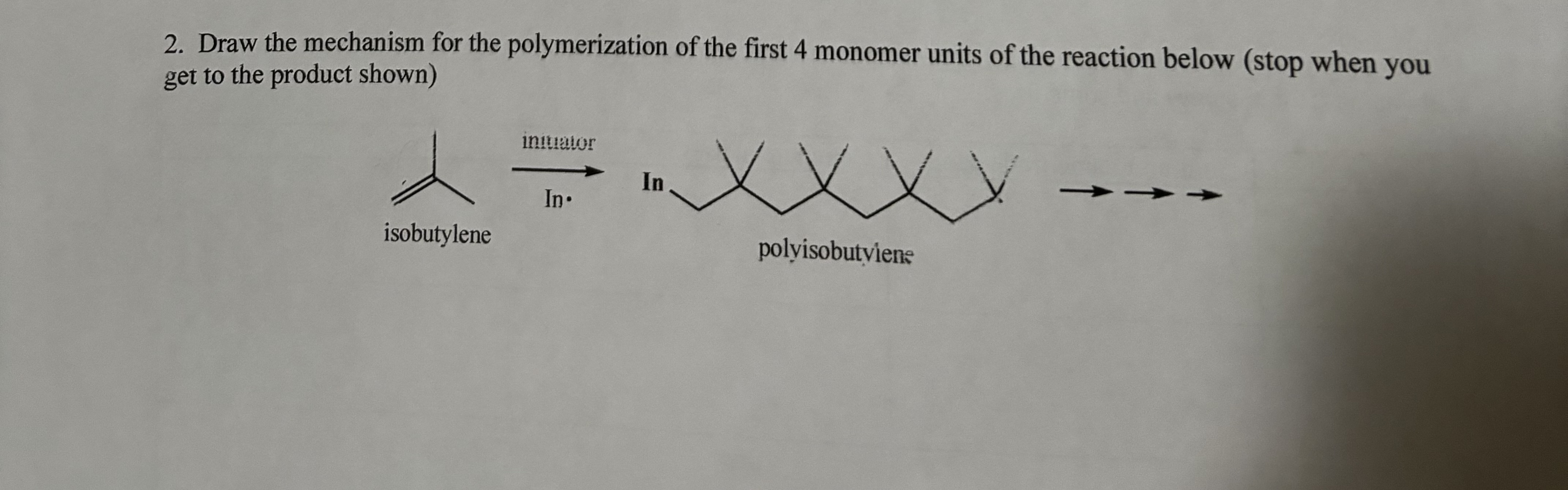 Solved Draw the mechanism for the polymerization of the | Chegg.com