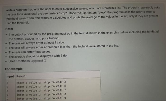 Solved Write a program that asks the user to enter | Chegg.com