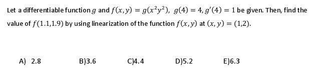 Solved Let a differentiable function g and | Chegg.com