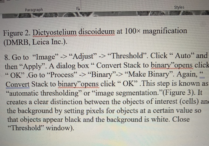 3. Open ImageJ. ImageJ is not set to any scale, so | Chegg.com