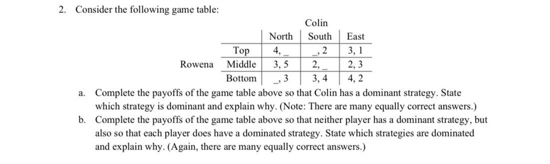 Solved Consider the following game | Chegg.com