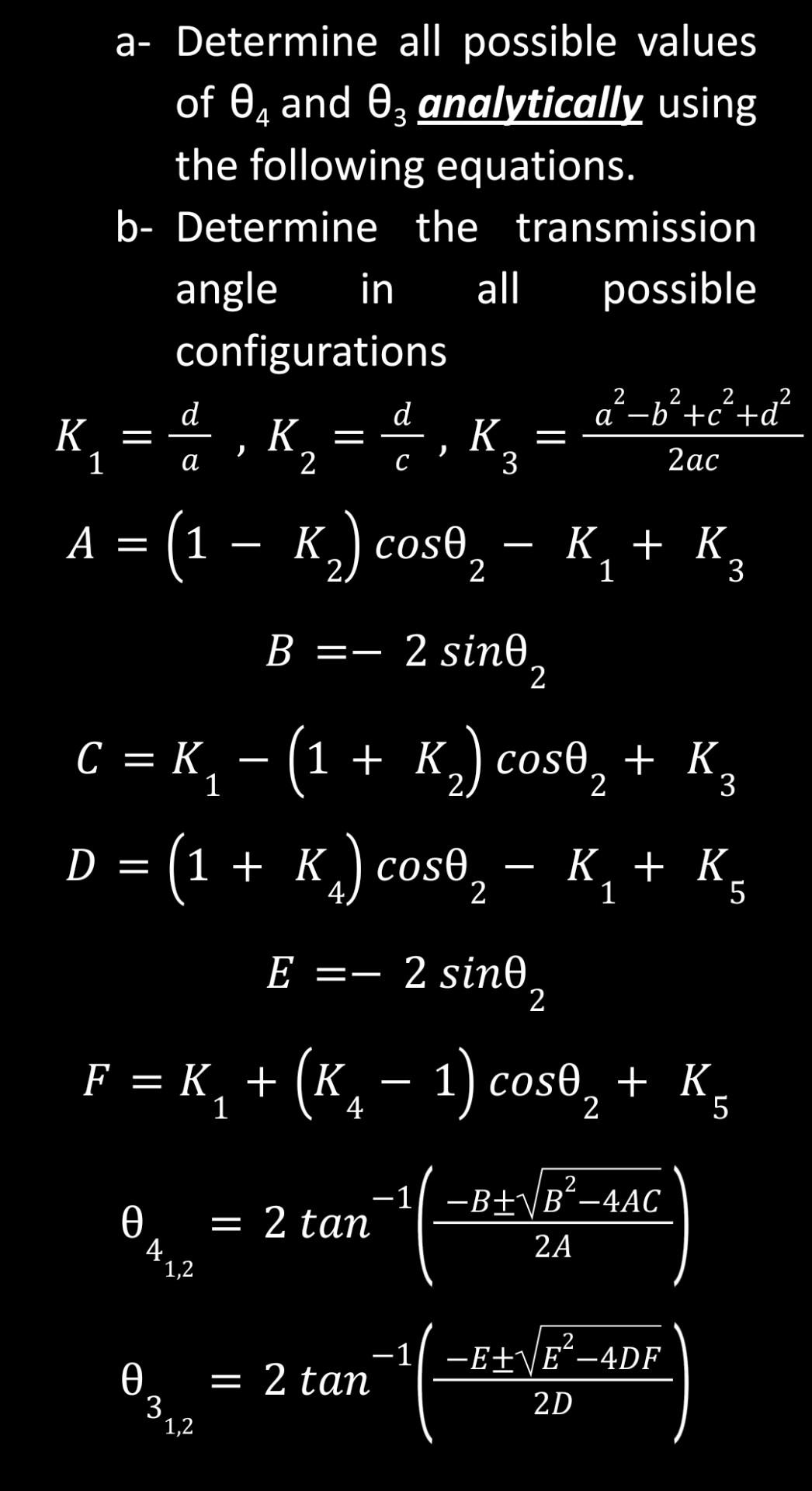 Solved Theory of Machines Assignment 1 Q1) The following | Chegg.com
