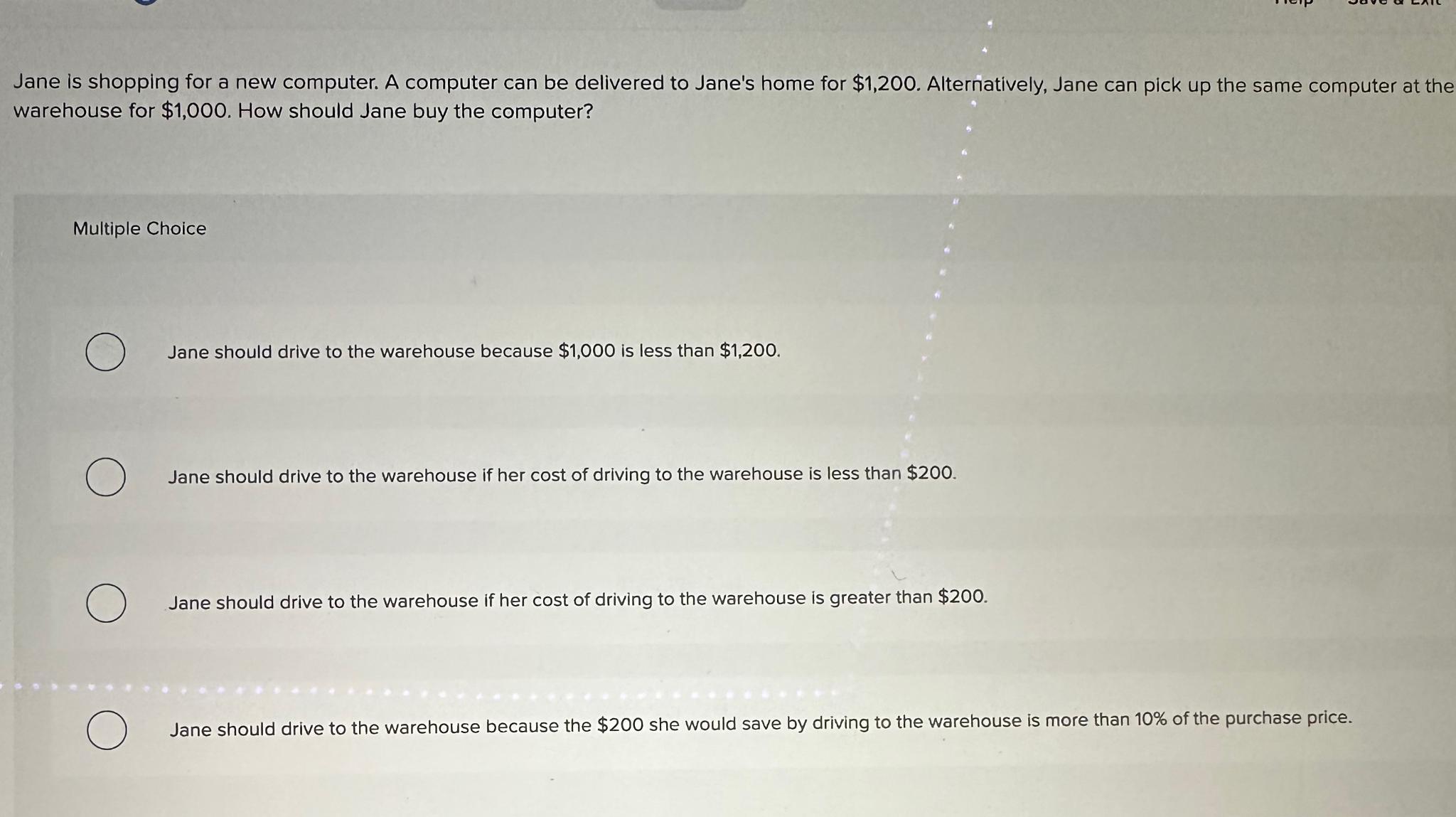 Solved Jane is shopping for a new computer. A computer can | Chegg.com