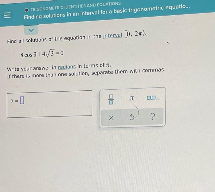 Solved Trigonometric Identities And Equations Finding